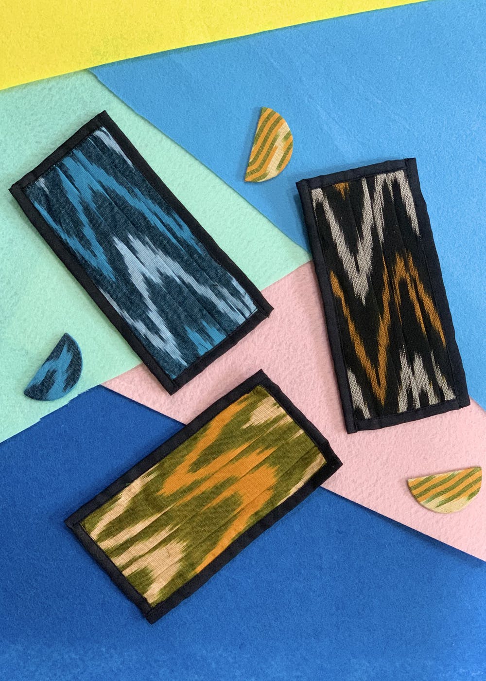 Get Ikat Zig Zag Face Masks - (Set of 3) at ₹ 249 | LBB Shop