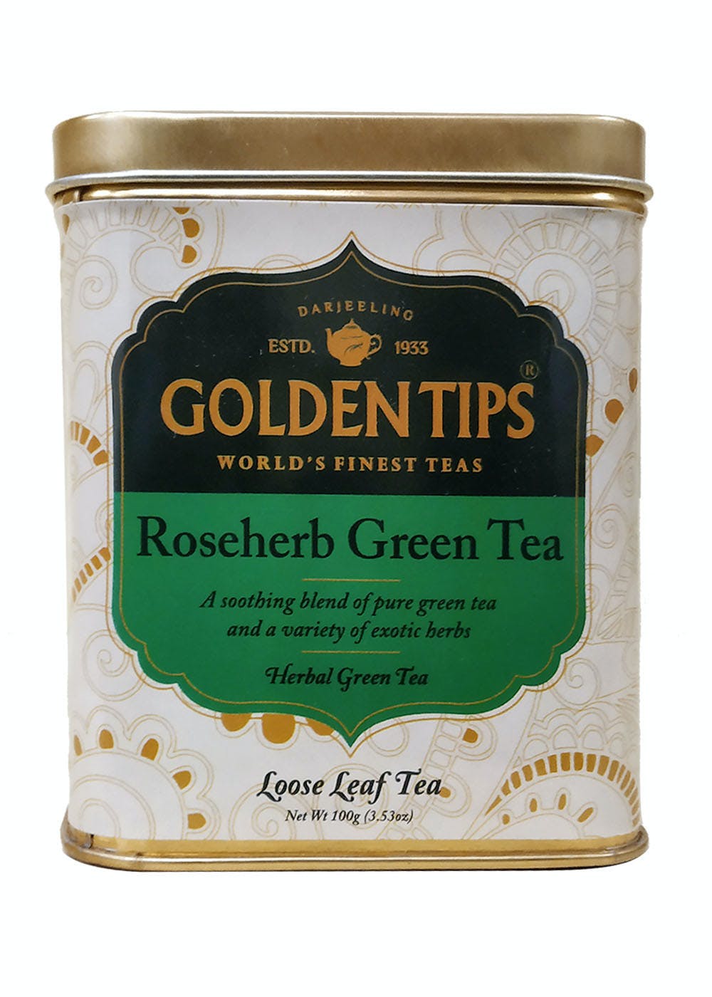 Get Rose Herb Green Tea Tin Can - 100g at ₹ 445 | LBB Shop