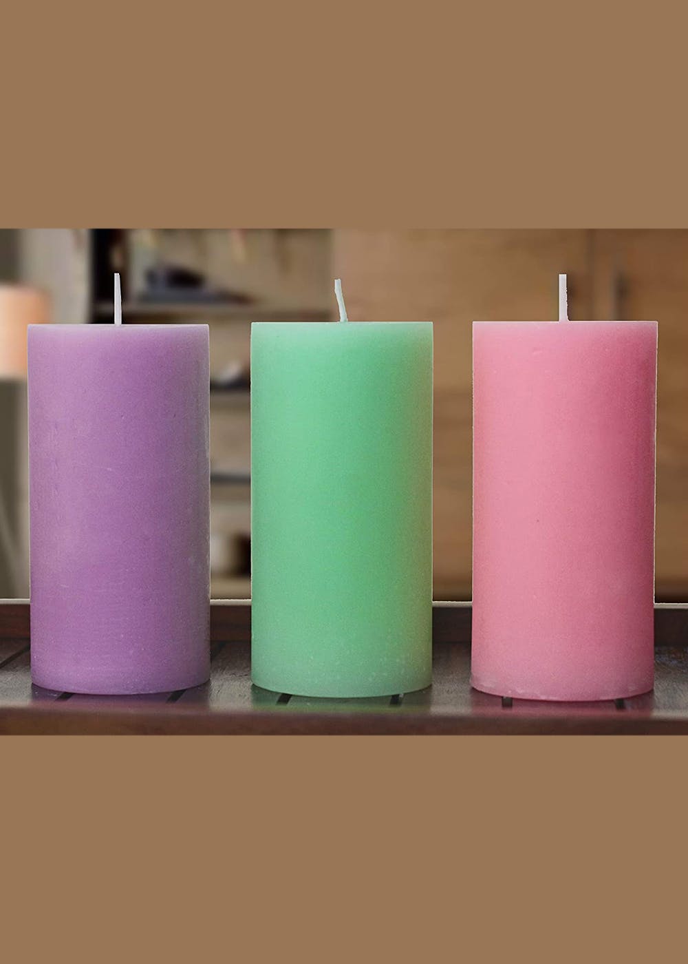 Get Pure Wax Scented Pillar Candles Set of 3 at ₹ 669 | LBB Shop