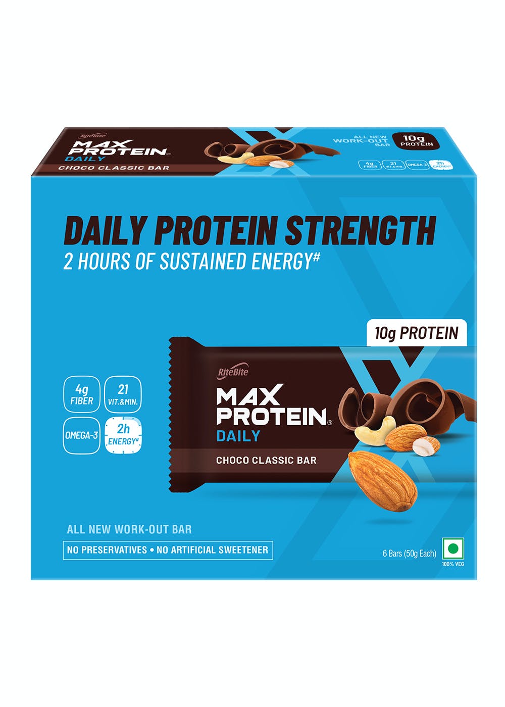 Get Daily Choco Classic Bars 300g - Pack of 6 (50g x 6) at ₹ 335 | LBB Shop