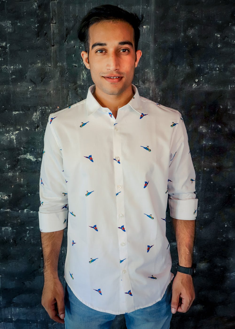 Get Miniature Bird Print Cotton Shirt at ₹ 1199 | LBB Shop