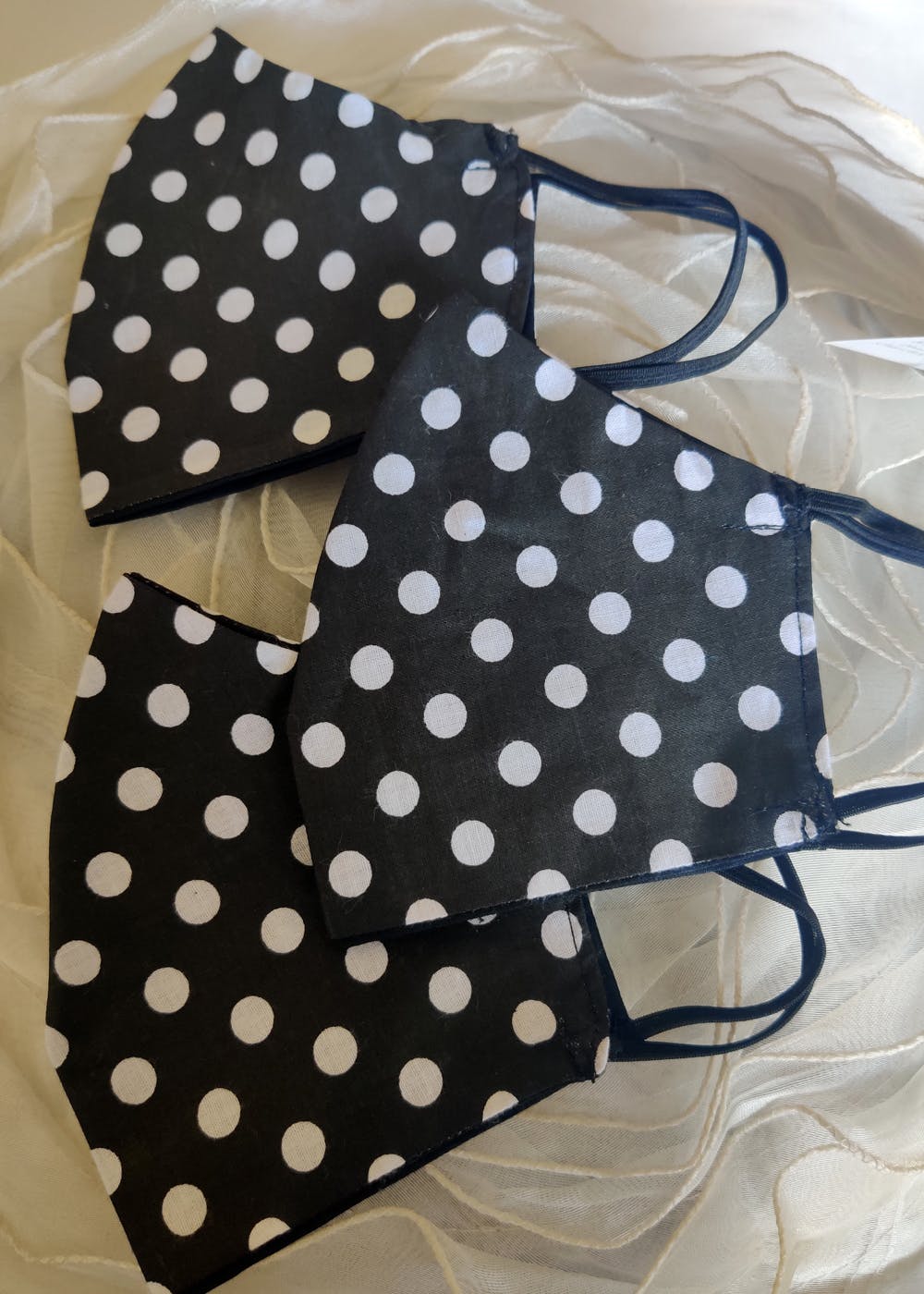 Get Polka Dots Printed Cotton Double-Layered Masks - Pack of 3 at ₹ 360 ...