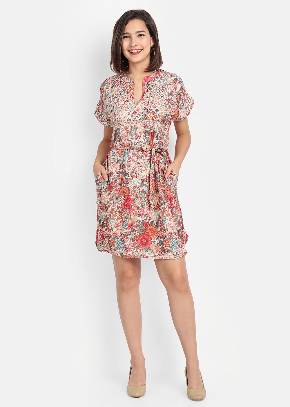Get Soft Poly Silk Floral Printed Dress at ₹ 1899 | LBB Shop