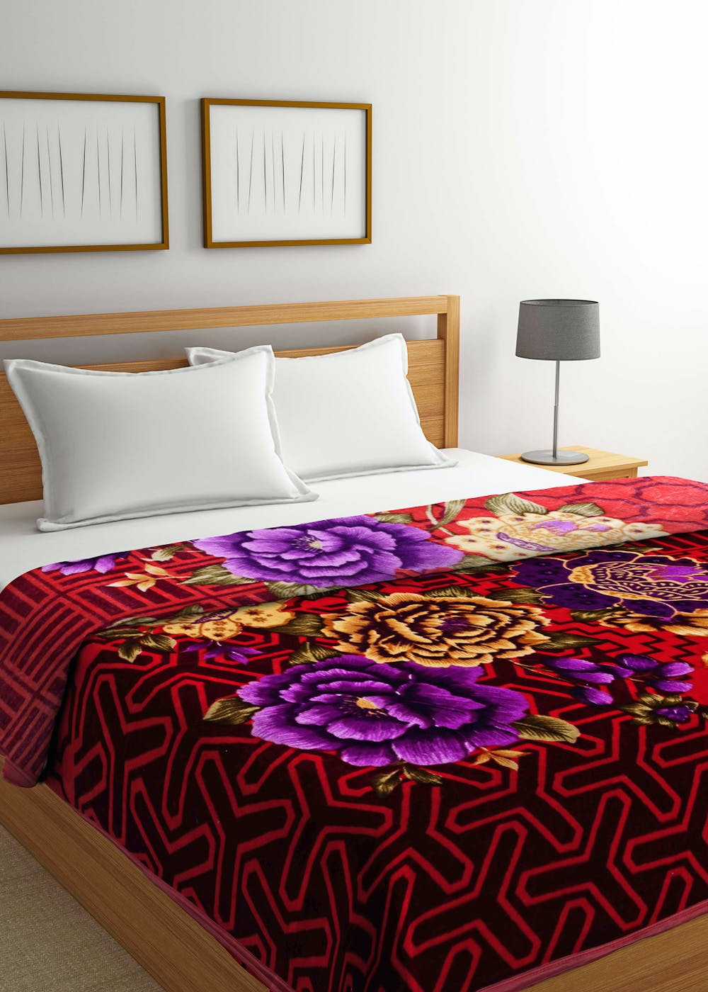 Get Multi Floral Mild Winter Double Bed Blanket Multi at ₹ 1997 | LBB Shop