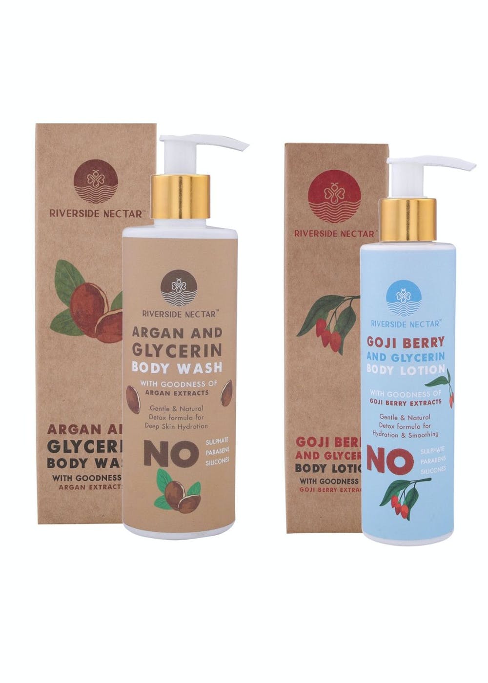 Get Unisex Set Of Argan Body Wash & Goji Berry Body Lotion at ₹ 699 ...