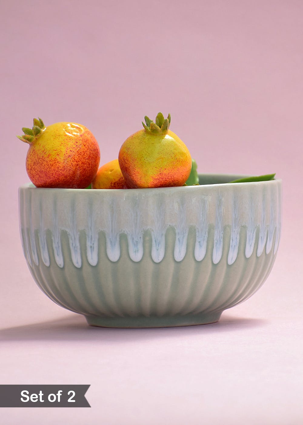 Get Glossy Green Bowl - Set of 2 at ₹ 637 | LBB Shop