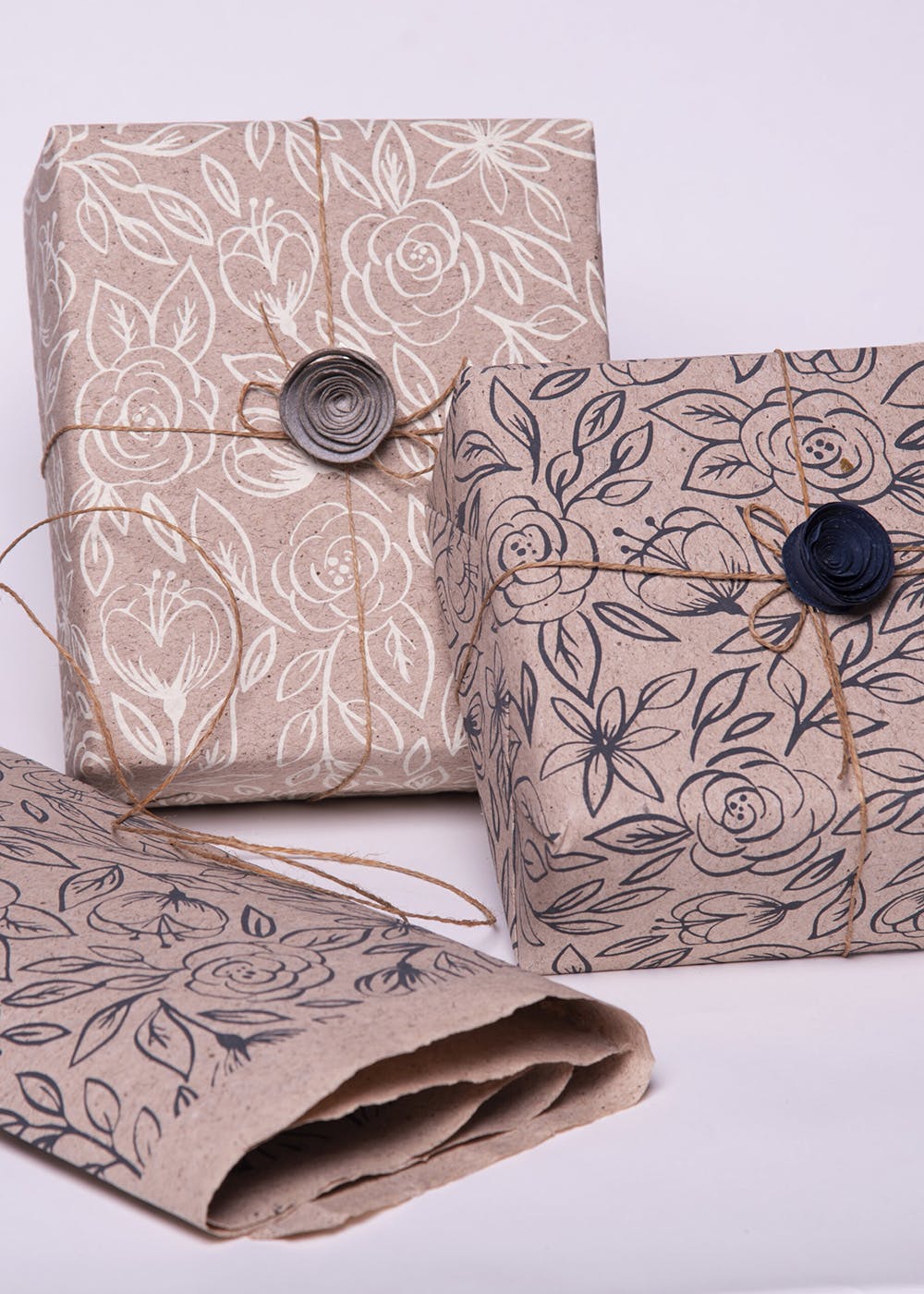 Get Tea Paper Gift Wraps – Beautiful Hand Printed Roses (Set of 2) at ...