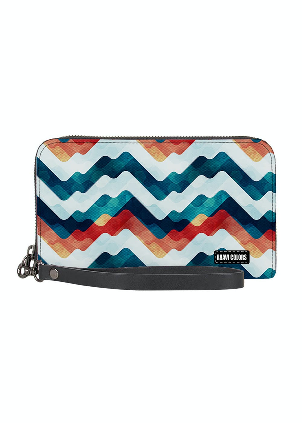 Get Colourblocked Waves Graphic Long Wallet at ₹ 1149 | LBB Shop