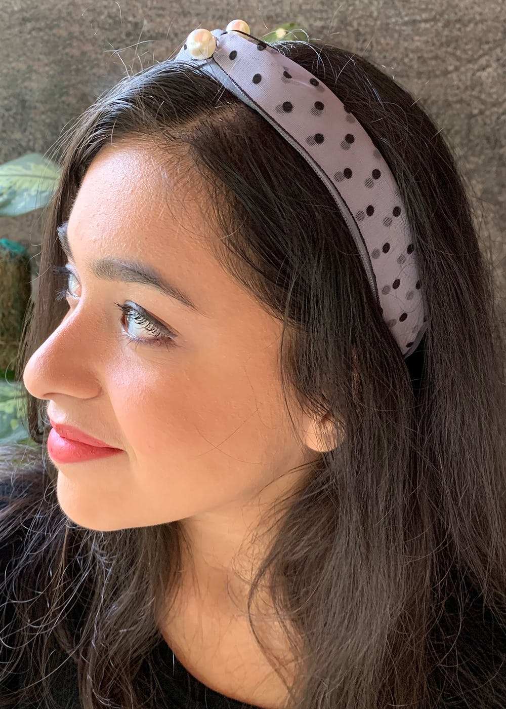 Get Overlay Polka Dots Mesh Headband at ₹ 399 | LBB Shop