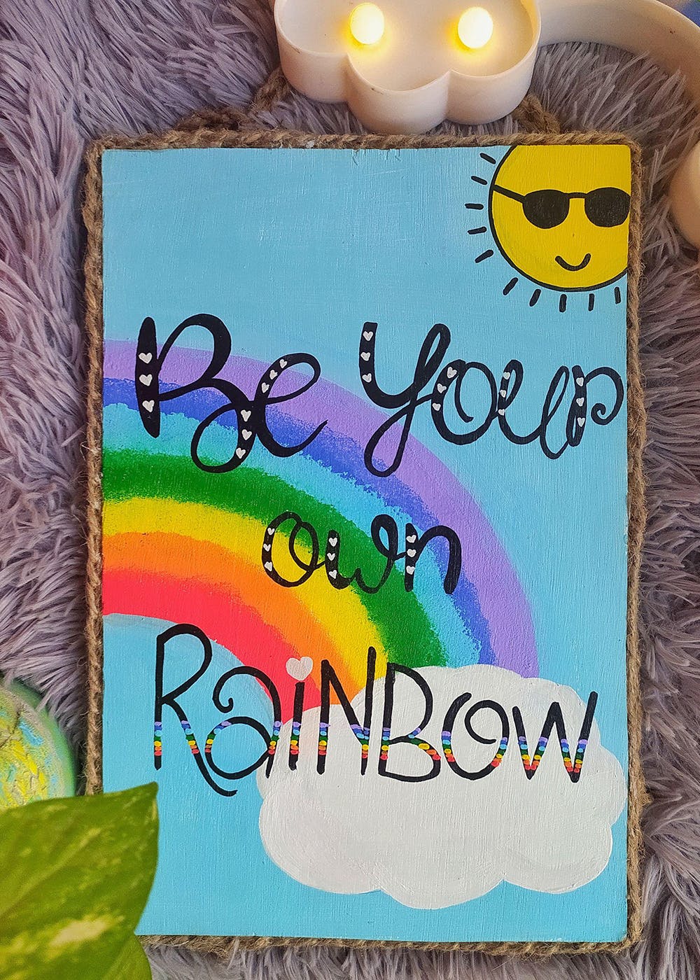 Get Handcrafted "Be Your Own Rainbow" Wall Hanging at ₹ 1050 | LBB Shop