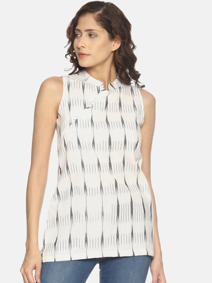 Get Ikat Sleeveless Top at ₹ 2200 | LBB Shop