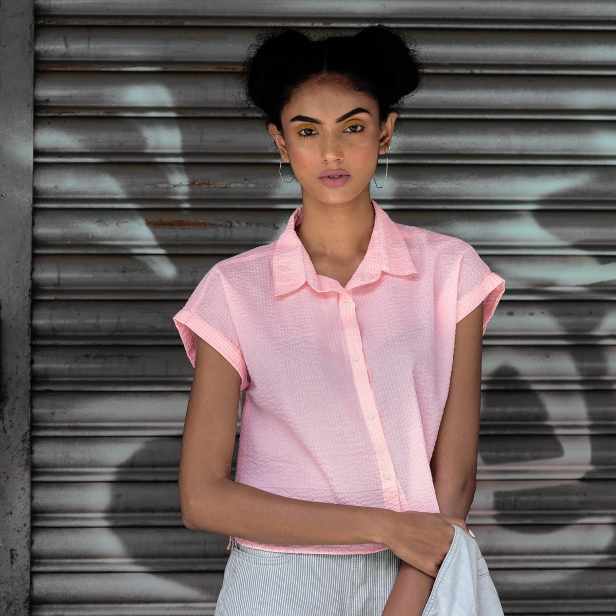 Get Pale Pink Stripes Boxy Shirt at ₹ 980 | LBB Shop