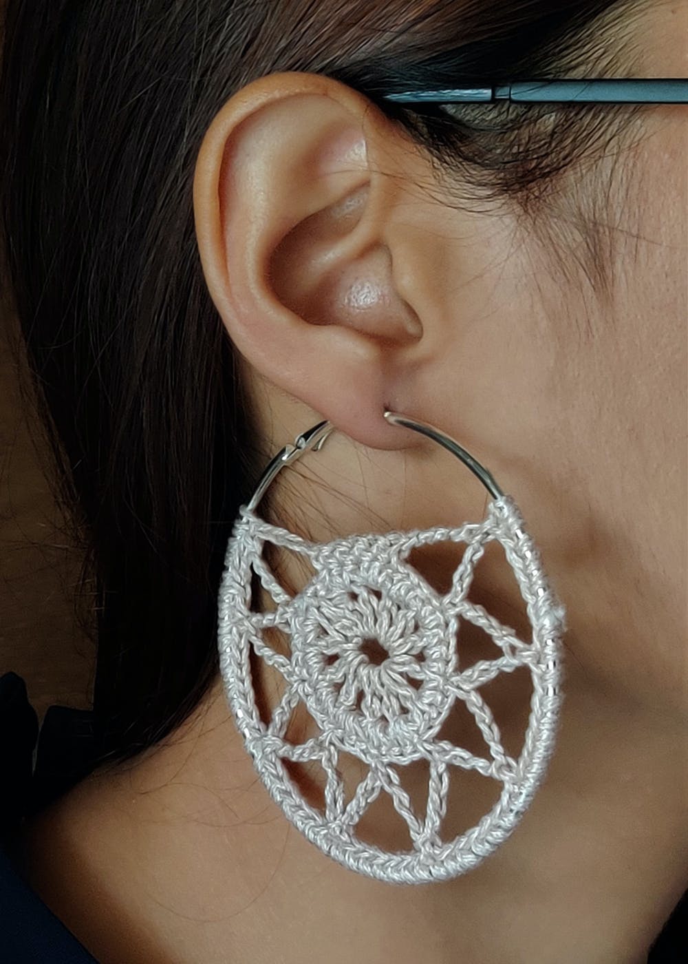 Get Moccasin Star Pattern Crochet Hoops at ₹ 499 | LBB Shop