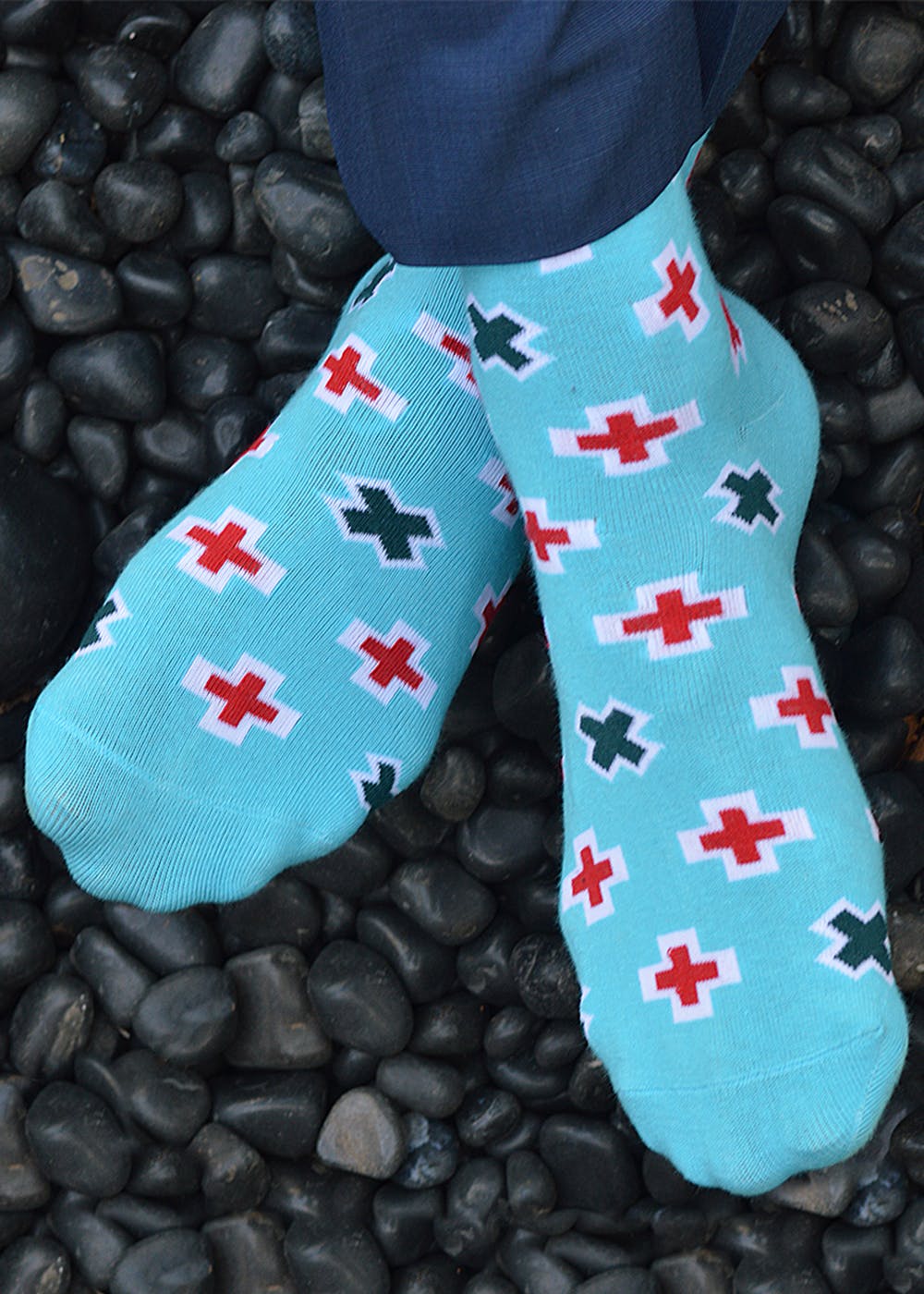 Get Two-Tone Patterned Crew Socks at ₹ 499 | LBB Shop