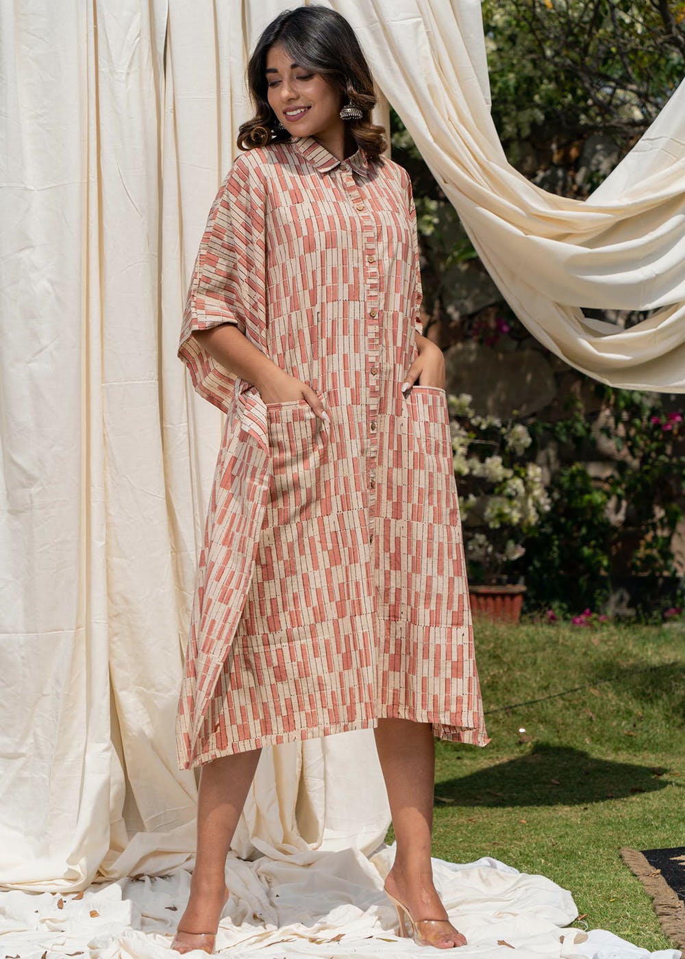 Get Kalamkari Block Printed Cotton Kaftan at ₹ 1850 | LBB Shop