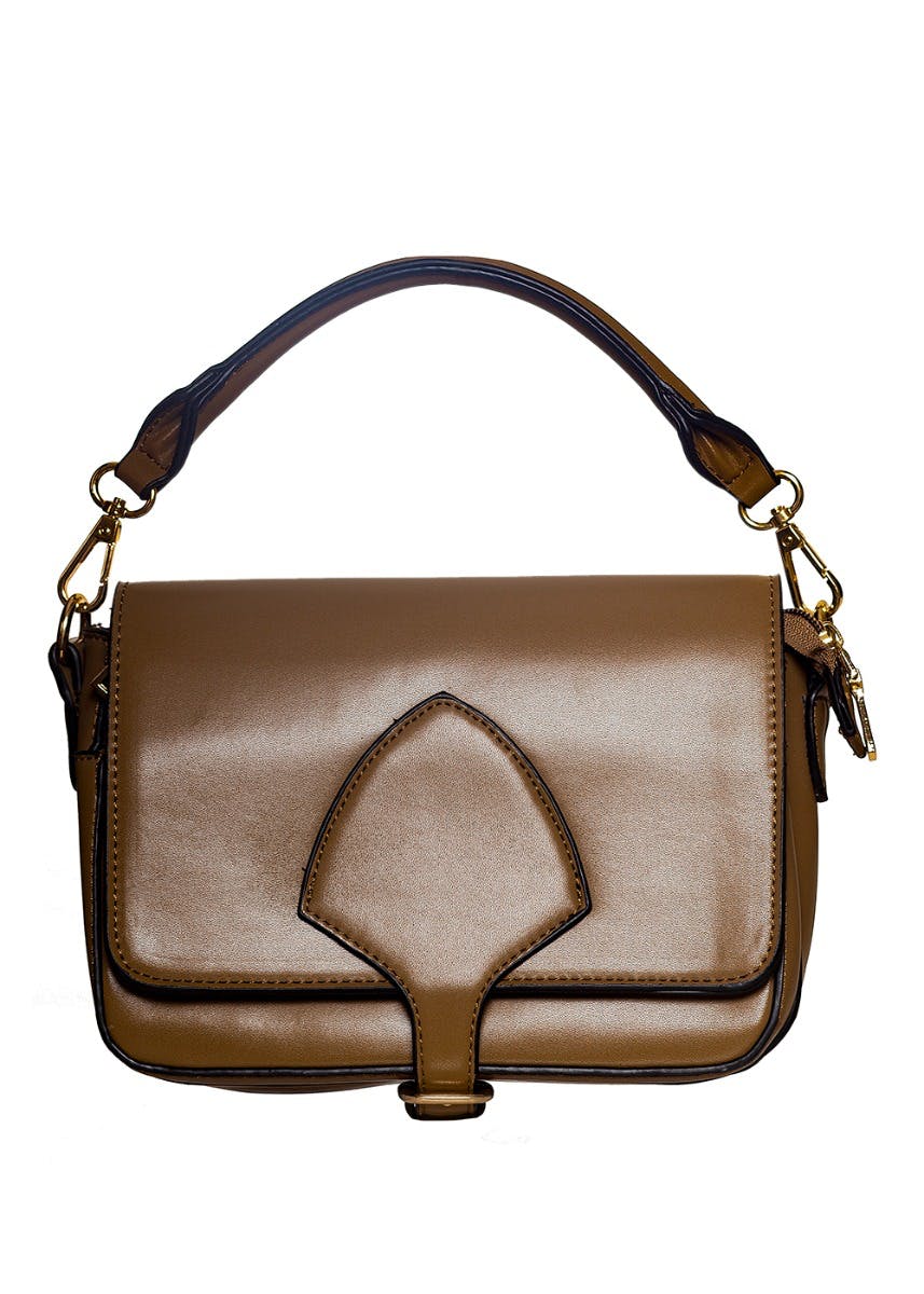 Get Buckle Flap Brown Cross-Body at ₹ 990 | LBB Shop
