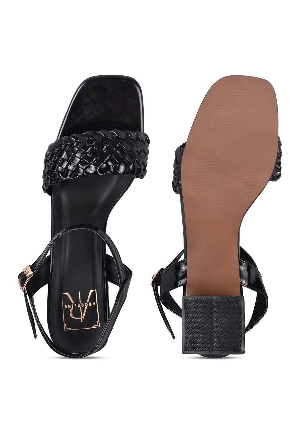 Get Quilted Effect Strap Detail Square Heels at ₹ 1699 | LBB Shop