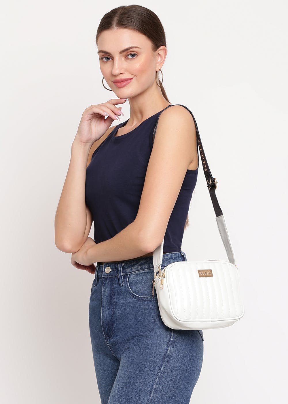 Get Quilted Travelling Crossbody White at ₹ 1424 | LBB Shop