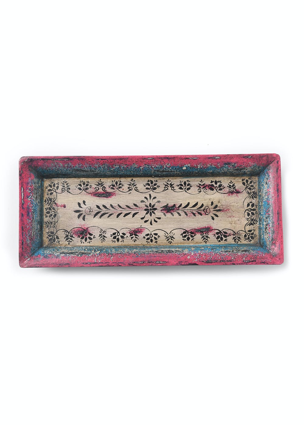 Get Hand Painted Vintage design Iron Rectangular Tray at ₹ 850 | LBB Shop