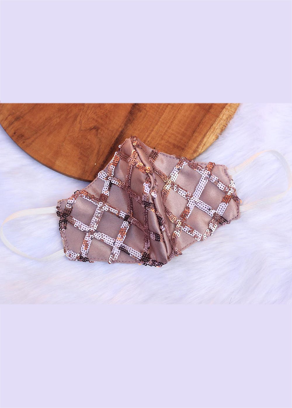 Get Lavender Sequin Strip Mask at ₹ 299 | LBB Shop
