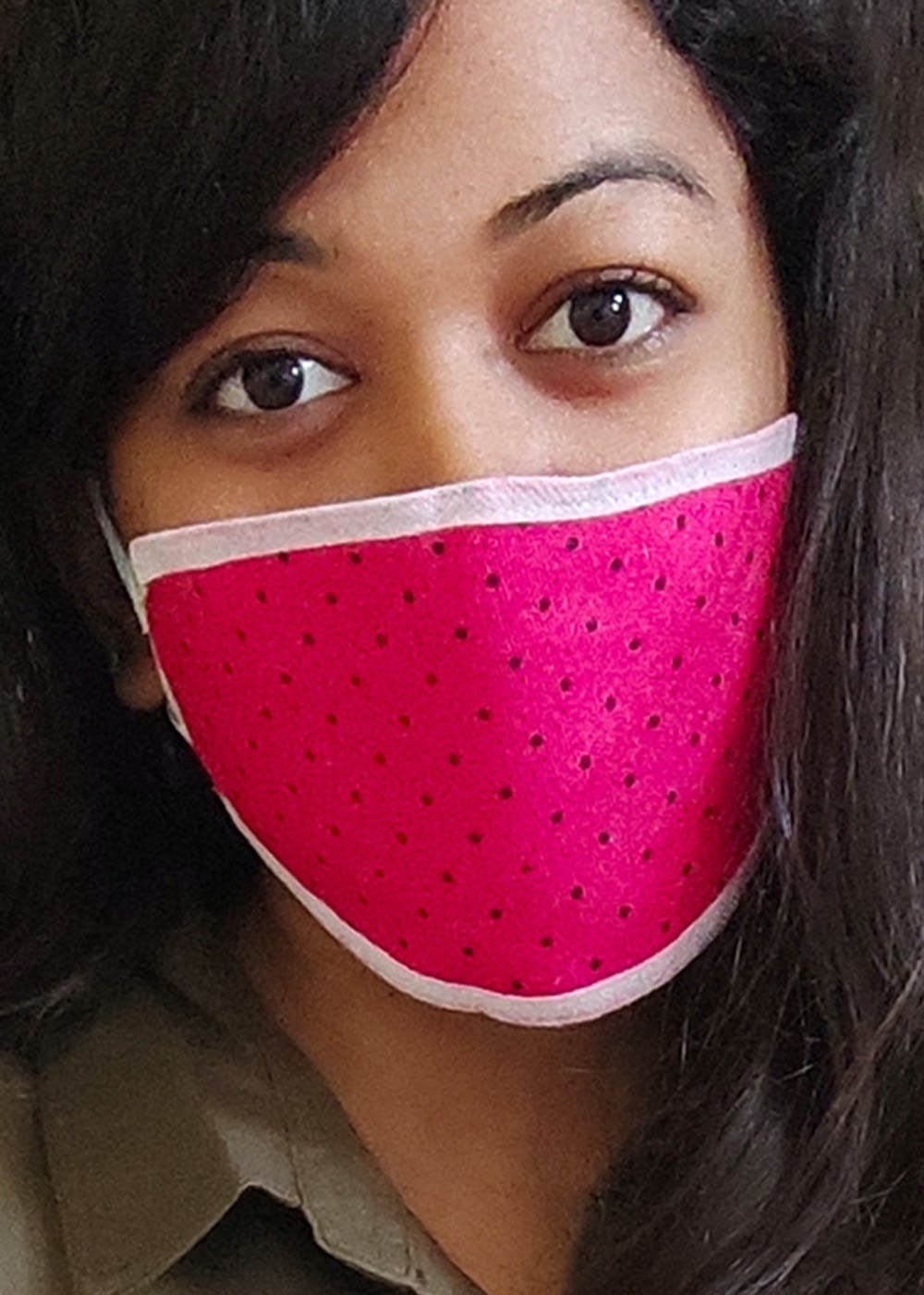 Get Contrast Polka Dots Canvas Mask- Set of 3 at ₹ 199 | LBB Shop