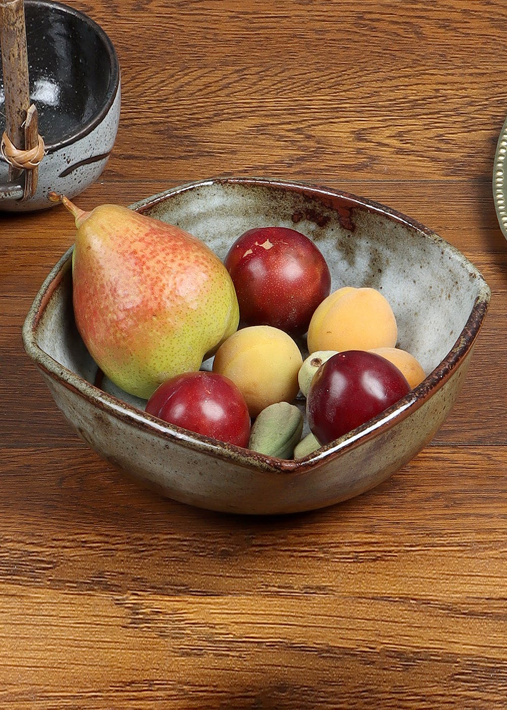 Get Studio Pottery Olive Green Square Bowl at ₹ 1550 | LBB Shop
