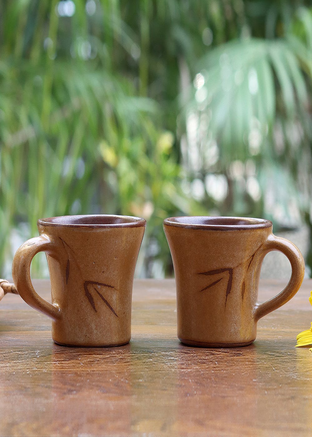 Get Studio Pottery Yellow Moha Mug (250 Ml) - Set Of 2 at ₹ 1425 | LBB Shop