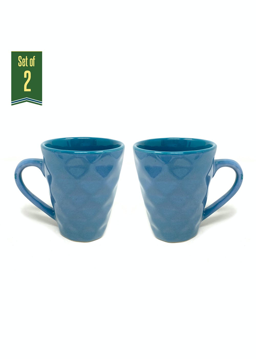 Get The Royal Crown Blue Ceramic U shape Tea/Coffee Mugs Set of Four at ...