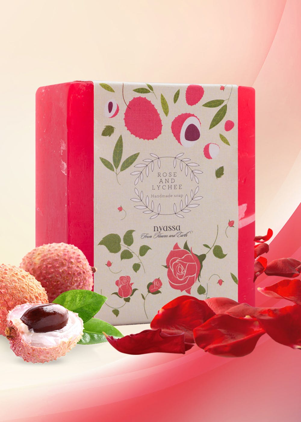 Get Rose and Lychee Handmade Soap - 150gm at ₹ 280 | LBB Shop