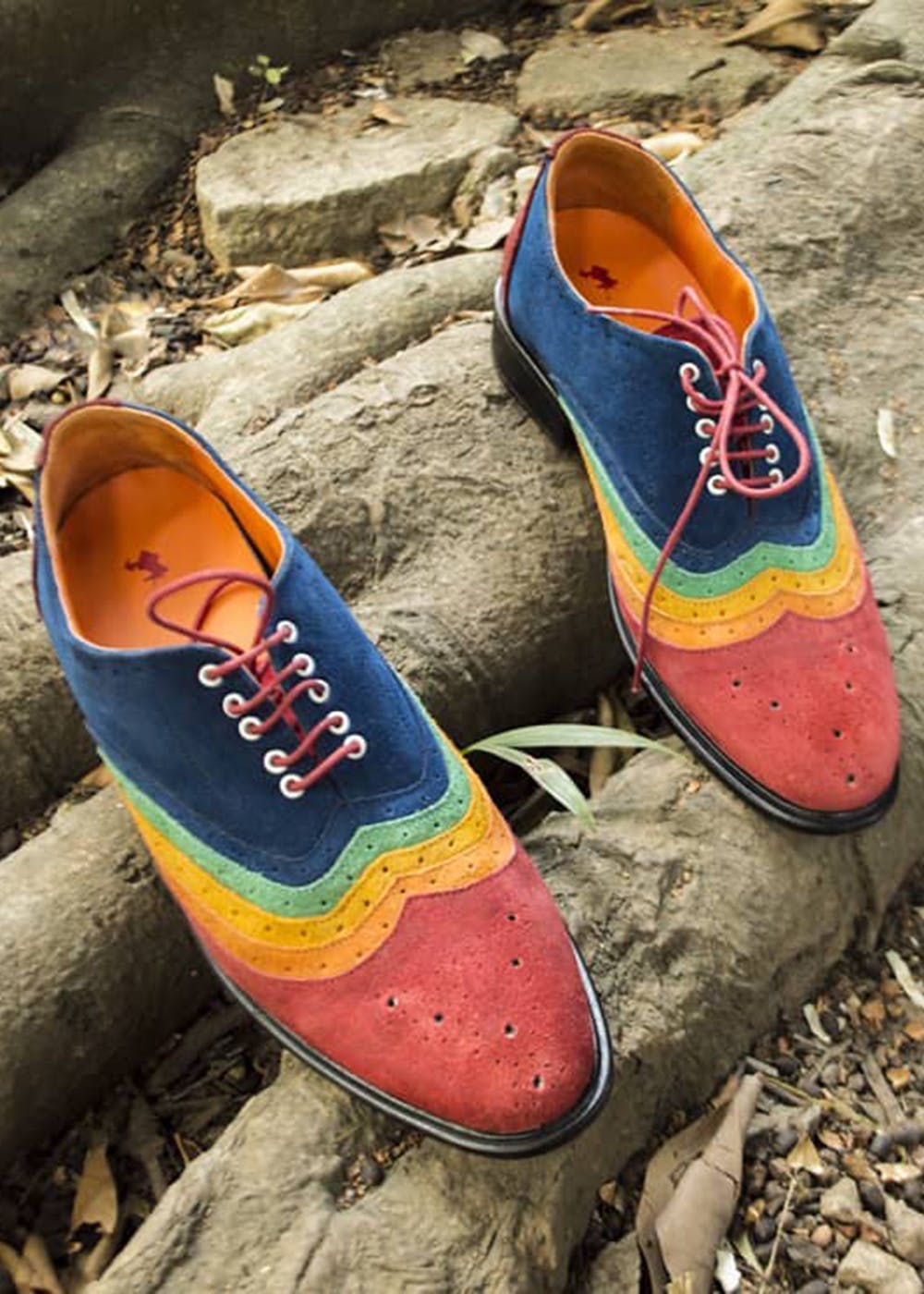 Get Suede Leather Rainbow Brogues at ₹ 2999 | LBB Shop