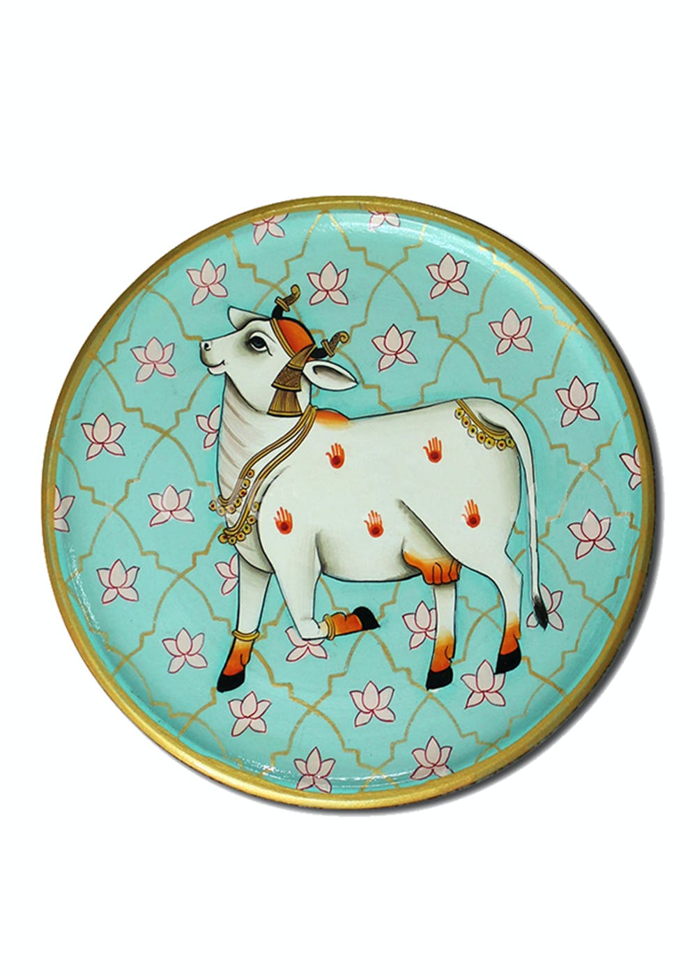 Get 8" Teal Jaali Cow at ₹ 1900 | LBB Shop