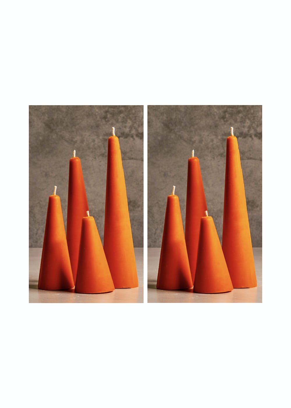 Get 8 Conical Pillar Candles - Sunshine Set - Nag Champa Scented at ...