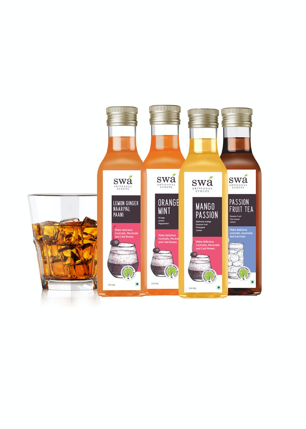 Get Whisky Cocktail Mixer Combo,- Pack of 4 Syrups (250ml x 4) at ...