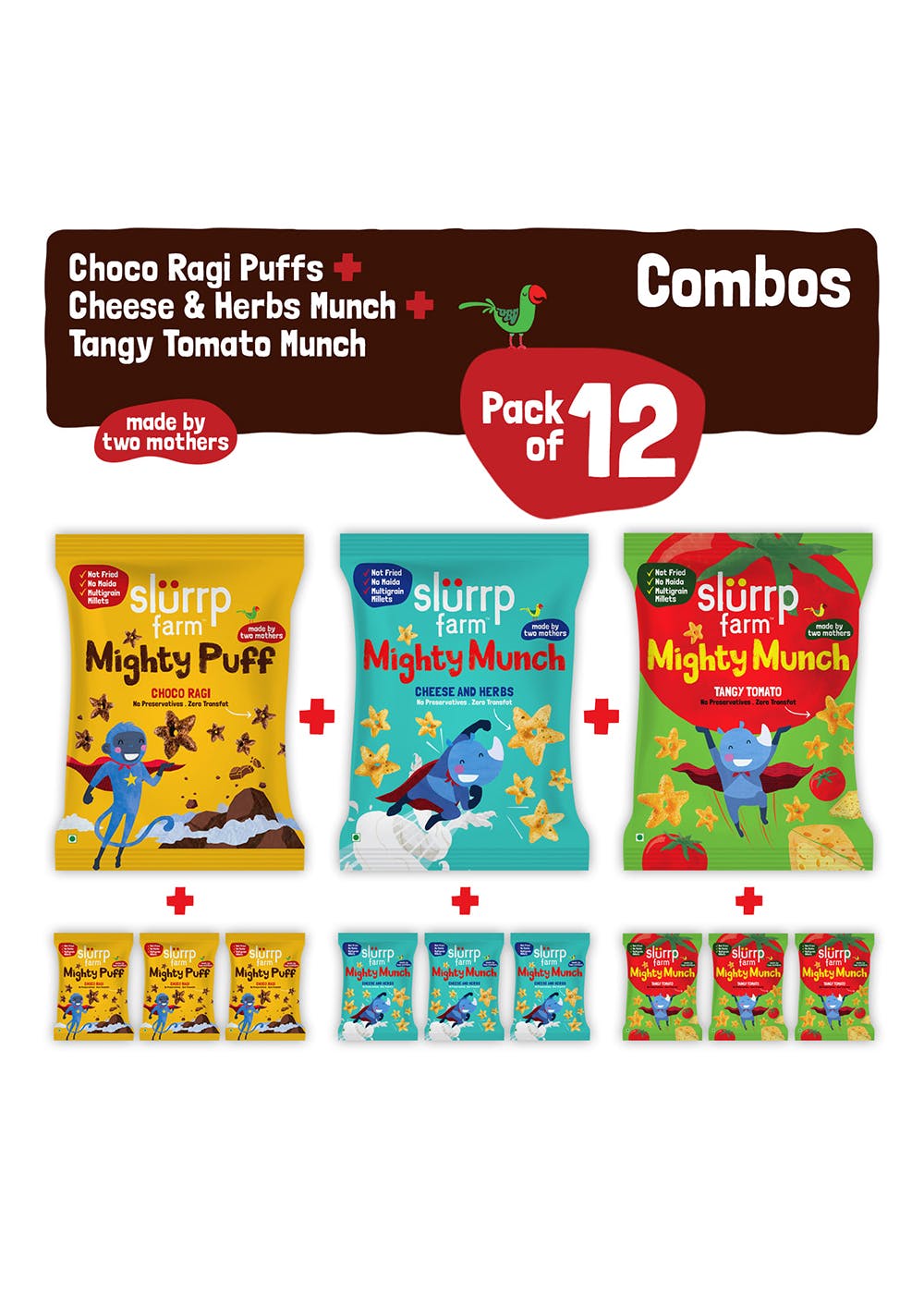 Get Ragi Non-Fried Assorted Snack Combo - Pack of 12 at ₹ 240 | LBB Shop