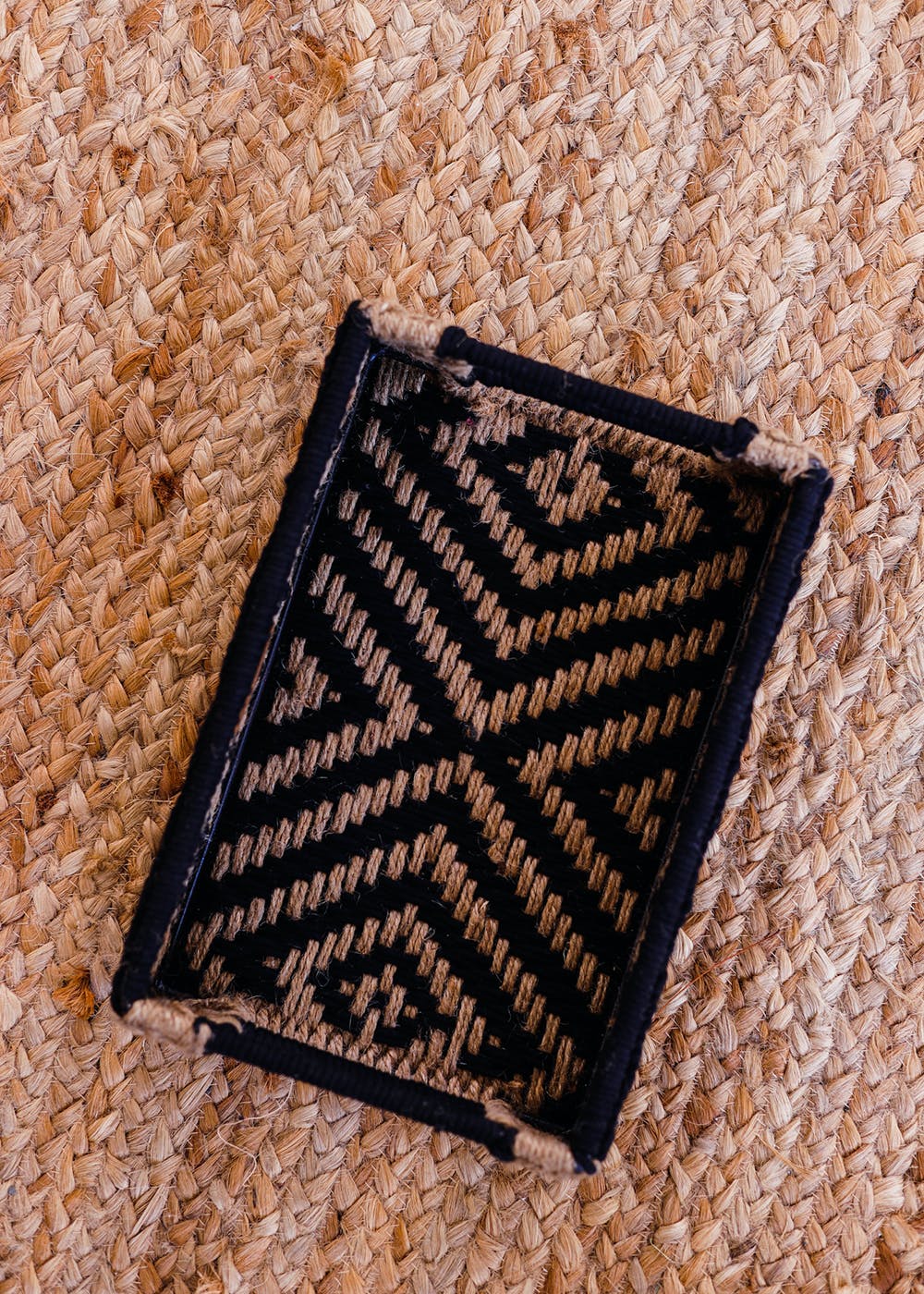 Get Beige And Black Natural Jute Tray at ₹ 1800 | LBB Shop