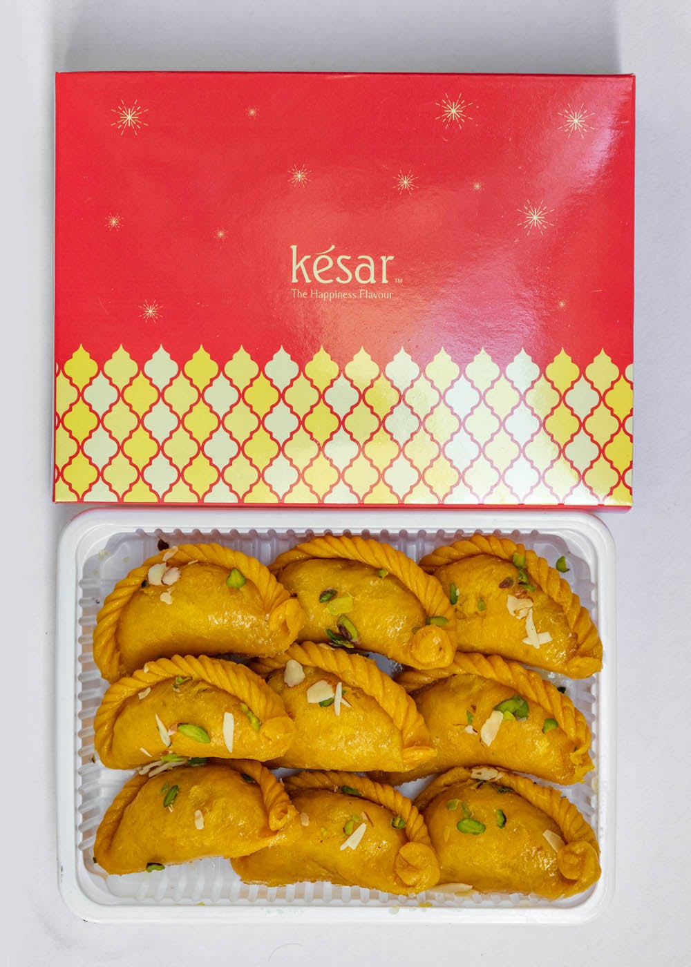 Get Holi Gift Pack - Kesar Gujiya Sweets (400 gm) + Greeting Card at ...