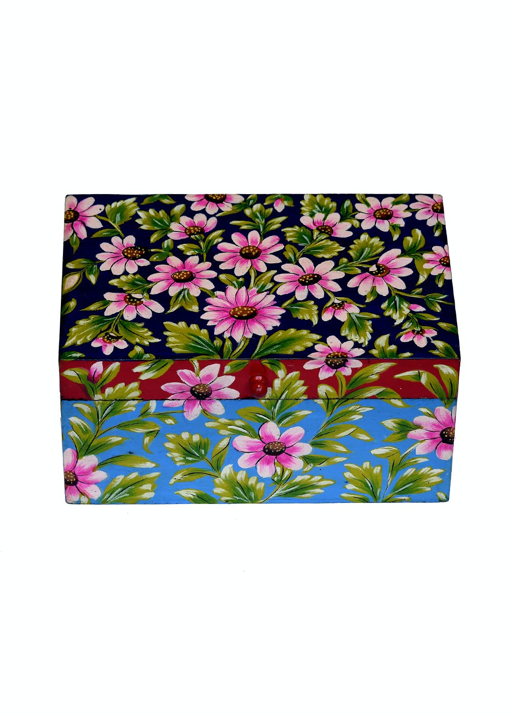 Get Multicolour Floral Painted Wooden Box at ₹ 1199 | LBB Shop