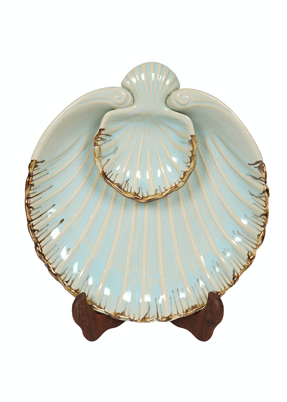 Get Turquoise Shell Chip & Dip Platter at ₹ 1499 | LBB Shop