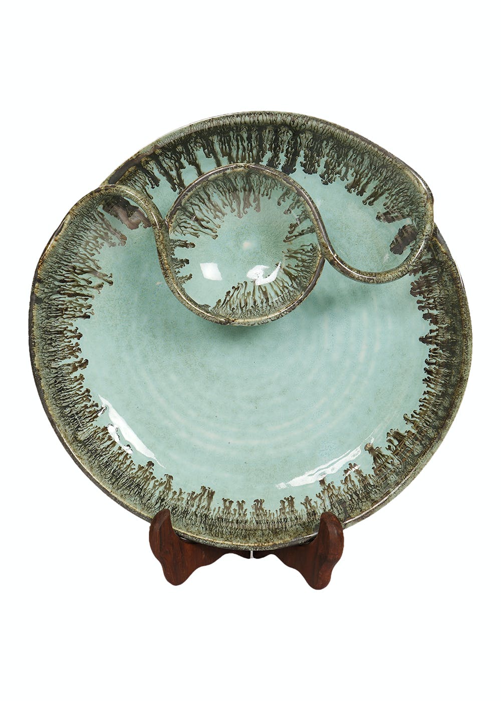 Get Big Turquoise Shell Chip & Dip Platter at ₹ 2199 | LBB Shop