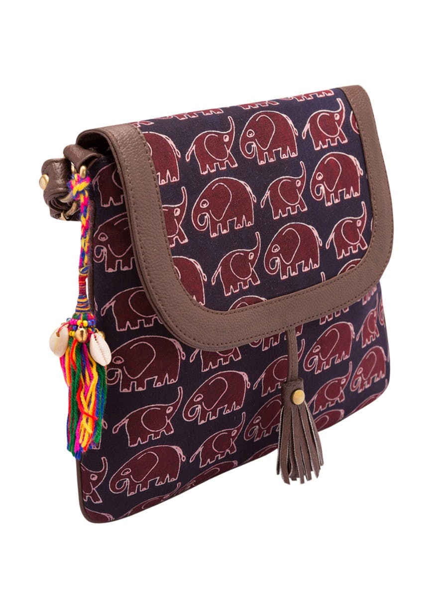 Get Elephant Print Sling Bag at ₹ 549 | LBB Shop