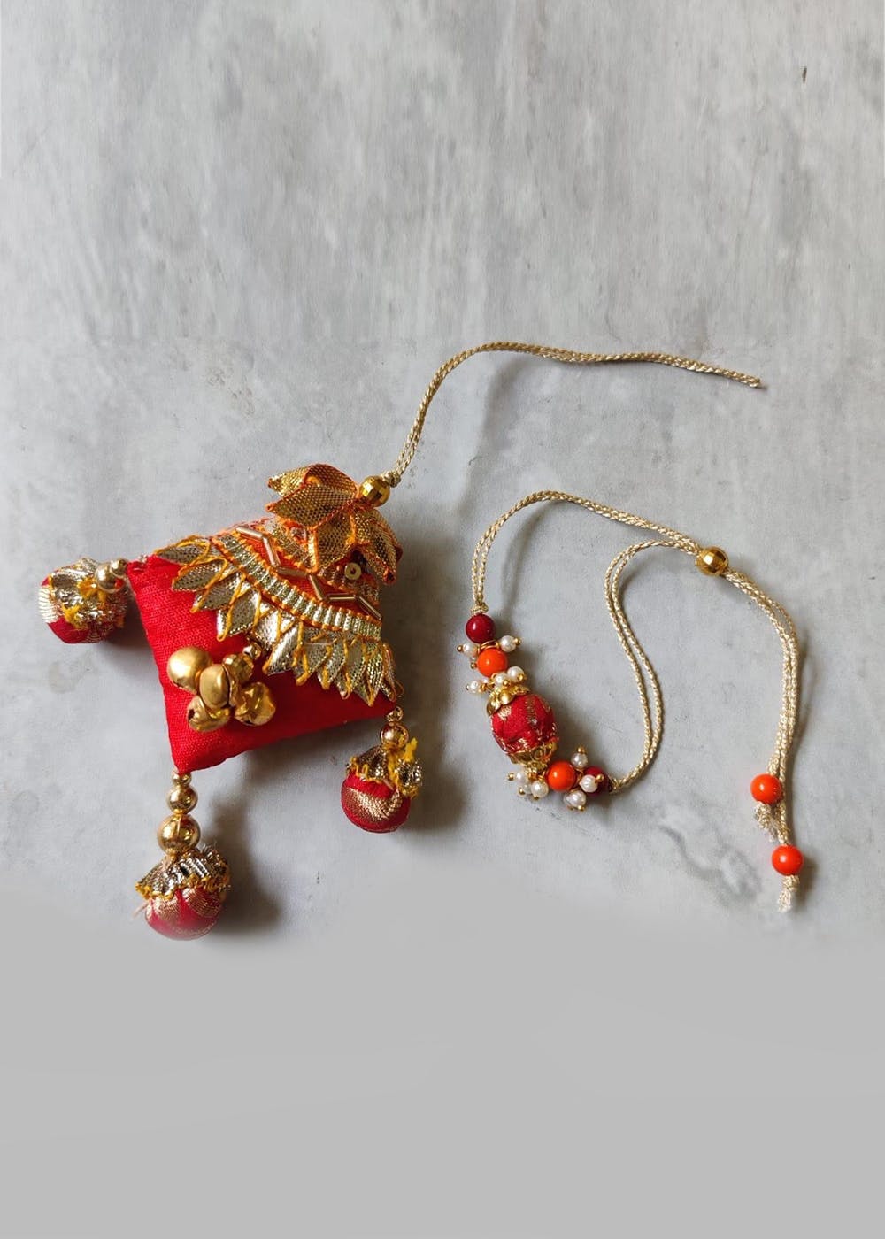 Get "Noor" Gota Patti Rakhi and Lumba Set at ₹ 995 | LBB Shop