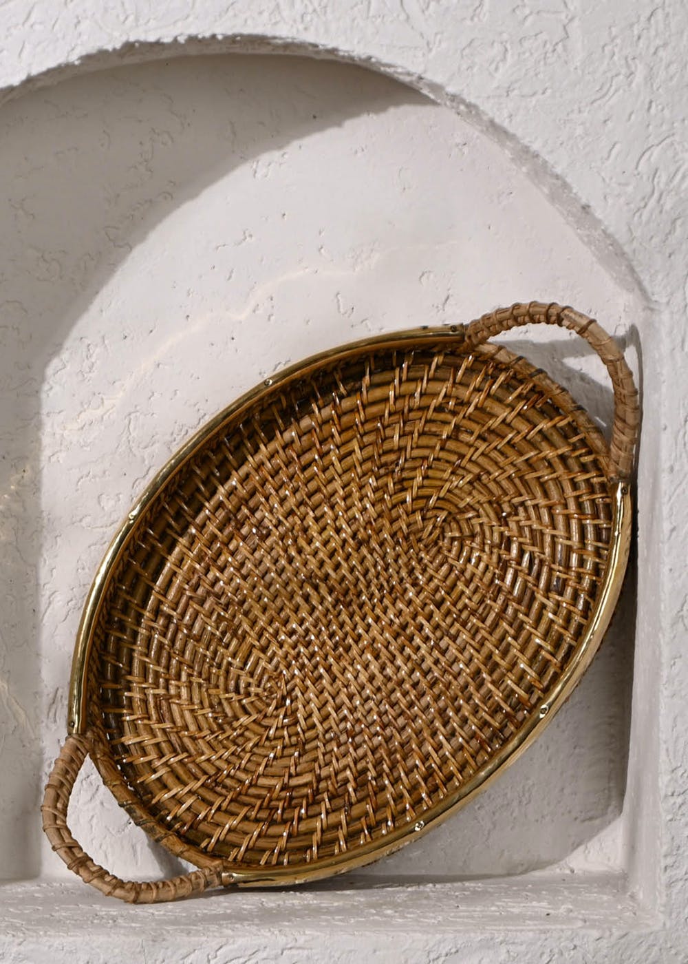 Get Cane Oval Basket Tray at ₹ 2499 | LBB Shop