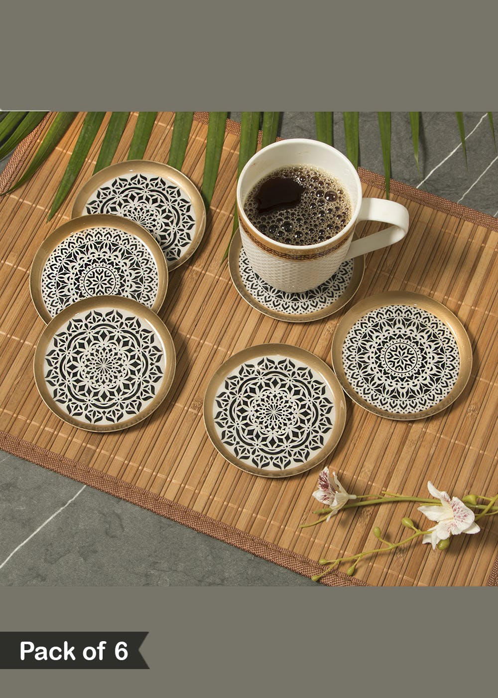 Get Mandala Art Print Coaster - Set Of 6 at ₹ 1169 | LBB Shop