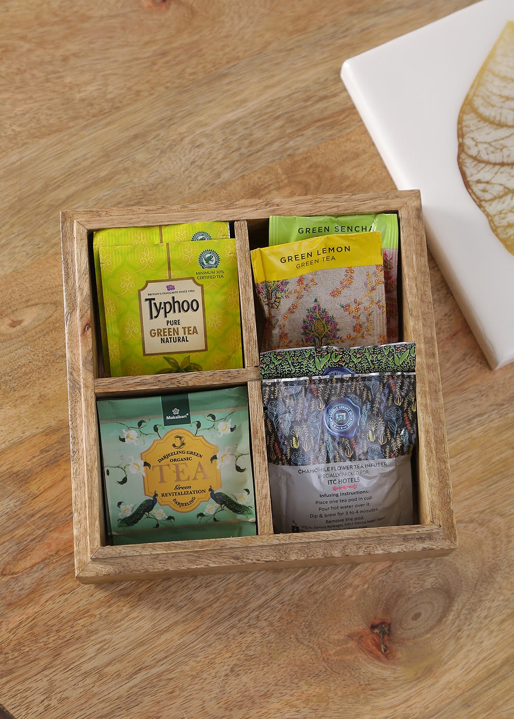 Get Mango Wooden Spice Box In Enamel Finish With Gold Leaf Design ...