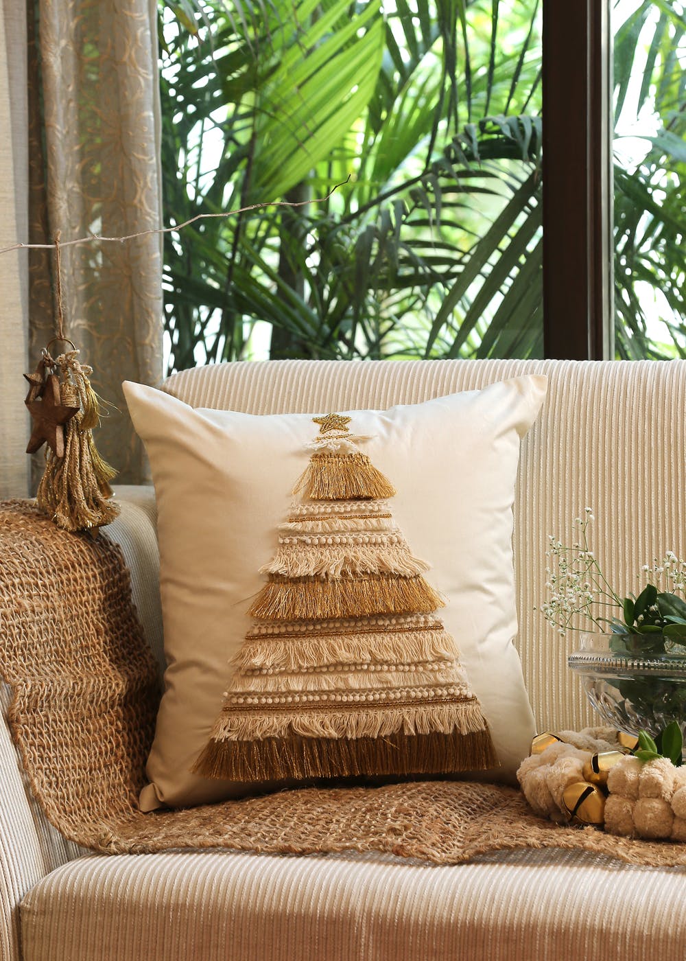 Get Tree Cushion Cover With Fringe Details at ₹ 1063 | LBB Shop