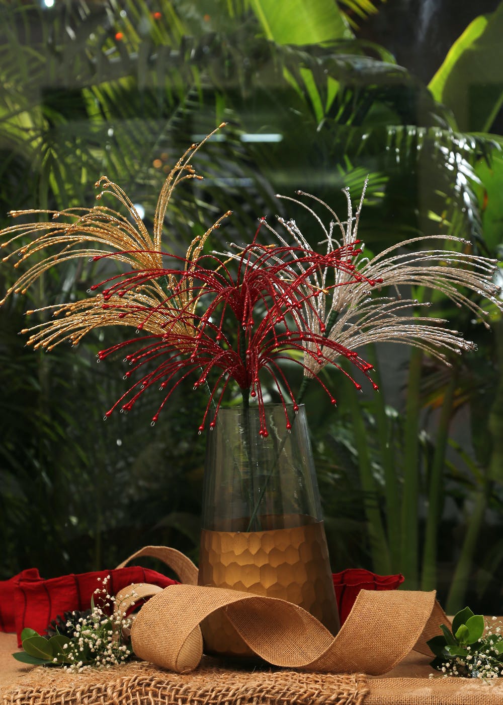 Get Beaded Tree In Gold Silver & Red at ₹ 2083 | LBB Shop