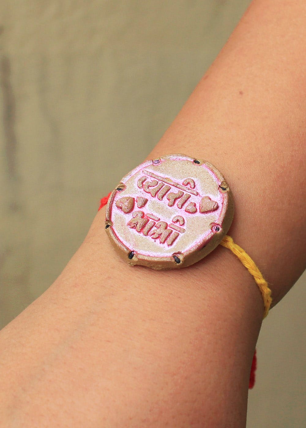 Get Pyaari Bhabhi Handmade Clay Rakhi at ₹ 299 | LBB Shop