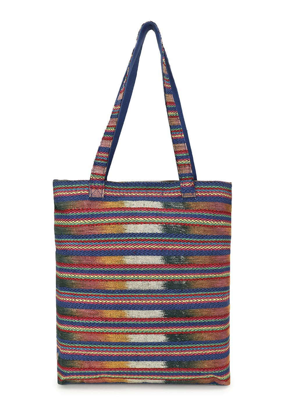 Get Eco-Friendly Navy Blue And Multi Acrylic Dari Striped Shoulder Bag ...