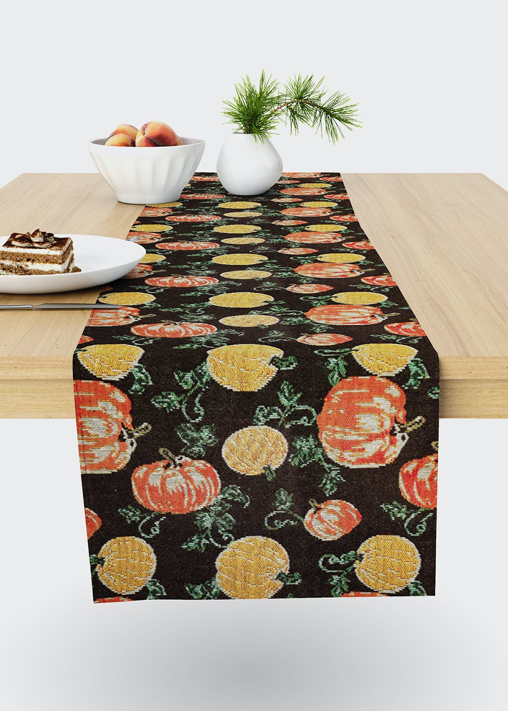 Get Pumpkin Jaquard Table Runner at ₹ 699 | LBB Shop