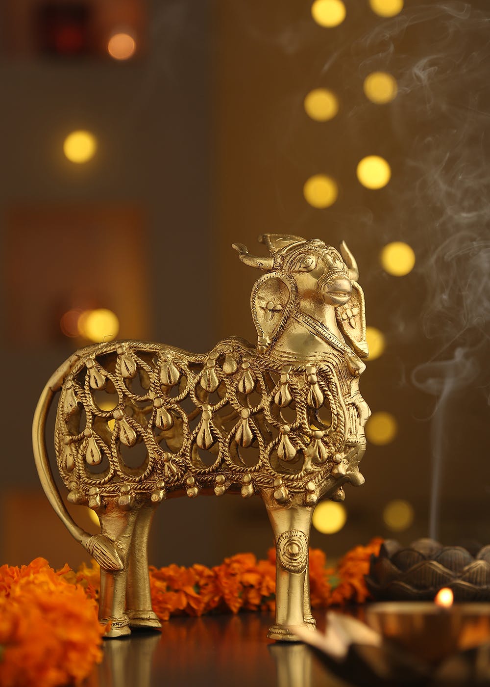 Get Unique Dhokra Cow In Brass at ₹ 6163 | LBB Shop